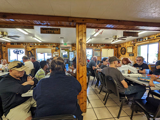 Where everybody knows your name... or at least your favorite order. Sandy's dining room is buzzing with the happy hum of satisfied customers.