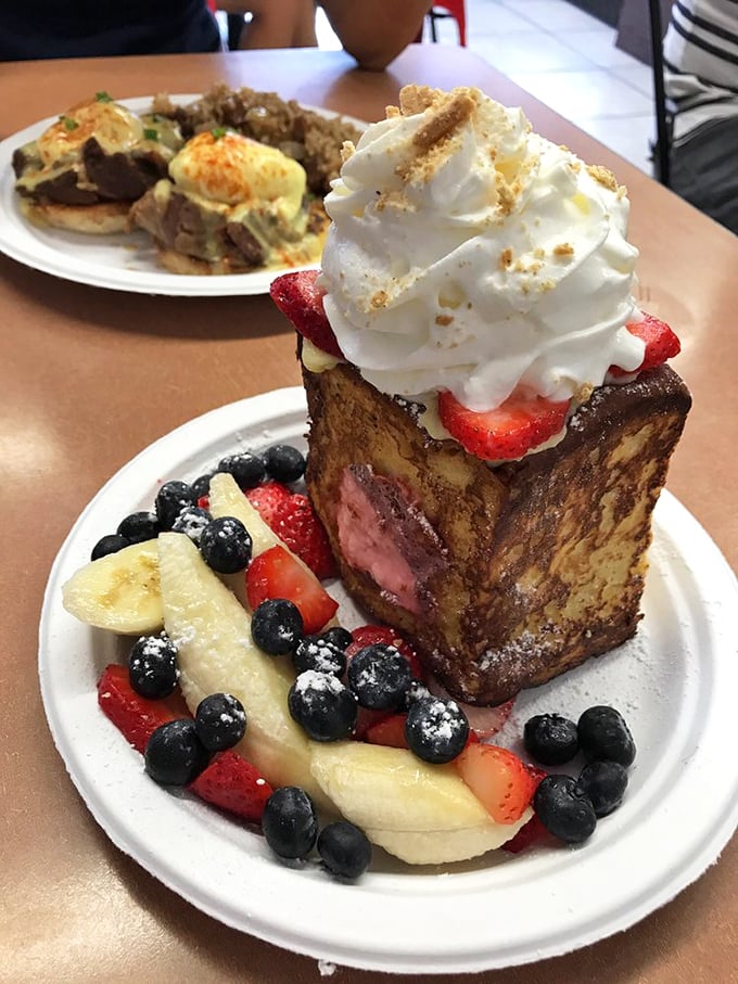 French toast that's more indulgent than a spa day. Warning: May cause spontaneous happy dances and food comas.