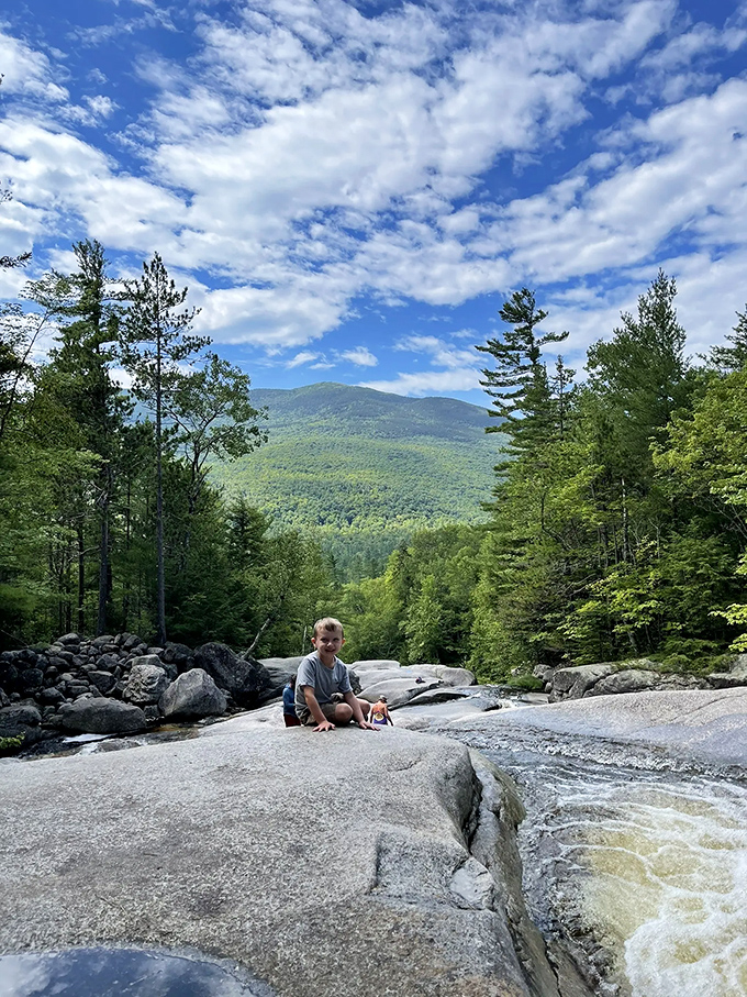 Kid-tested, Mother Nature-approved. This young explorer looks ready to write the next great American novel about woodland adventures.
