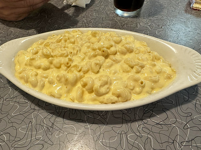 Mac and cheese so creamy, it should be illegal. Comfort food that hugs your insides like a warm Iowa welcome.