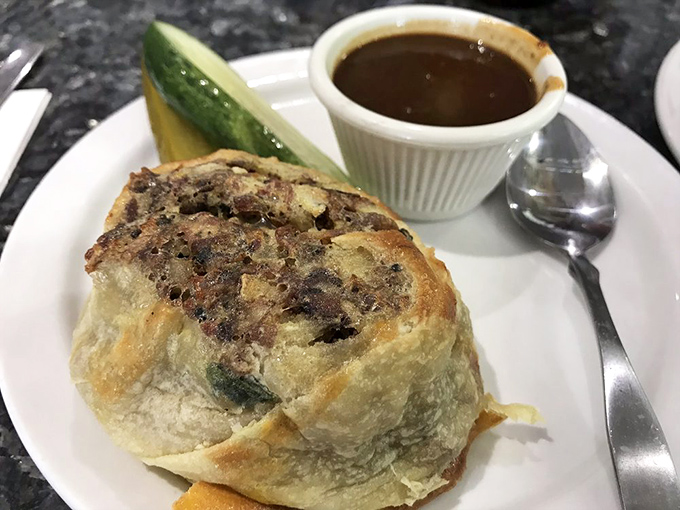 Knish you were here! This golden-brown beauty is stuffed with savory meat, wrapped in flaky pastry &ndash; it's like a hug for your taste buds.