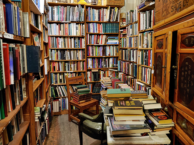 Book Jenga, anyone? This literary Leaning Tower of Pisa is a testament to the power of words – and sturdy shelving.