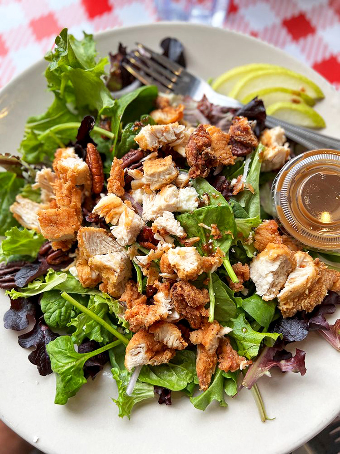 Who says you can't be healthy and indulgent? This salad is the superhero of guilt-free pleasure.