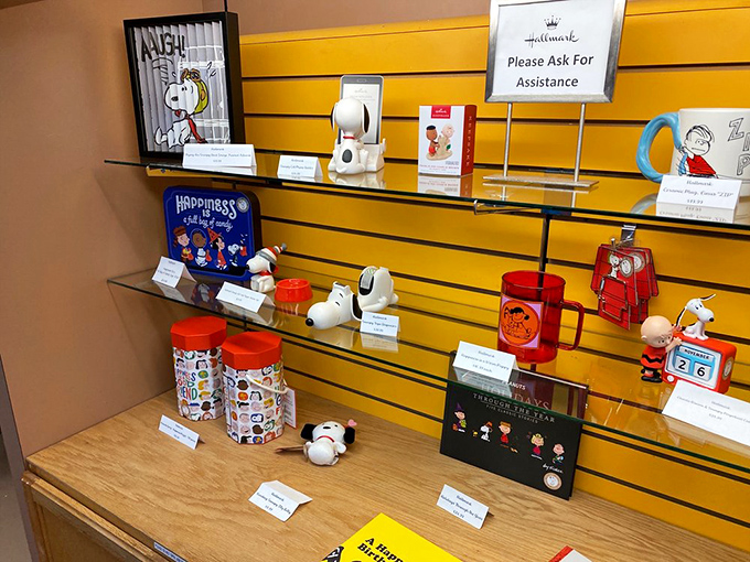 Snoopy swag central! Resist the urge to buy everything&hellip; or don't. After all, happiness is a warm puppy and a full shopping bag.