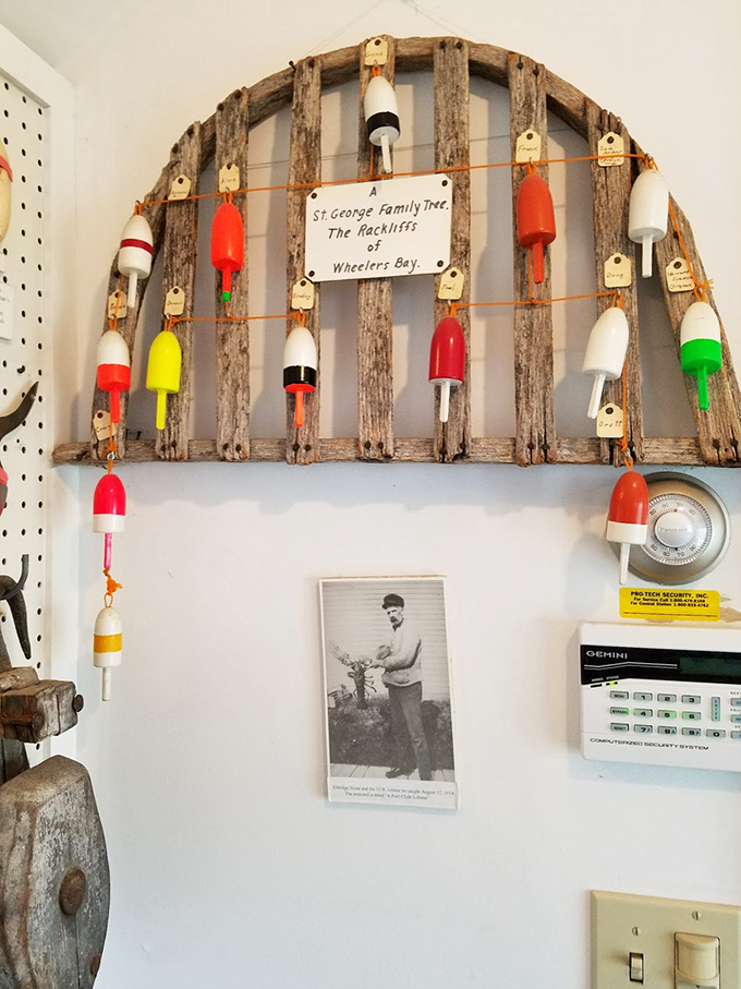 A family tree with floats: This quirky display showcases the St. George family's fishing heritage, proving buoys will be buoys.