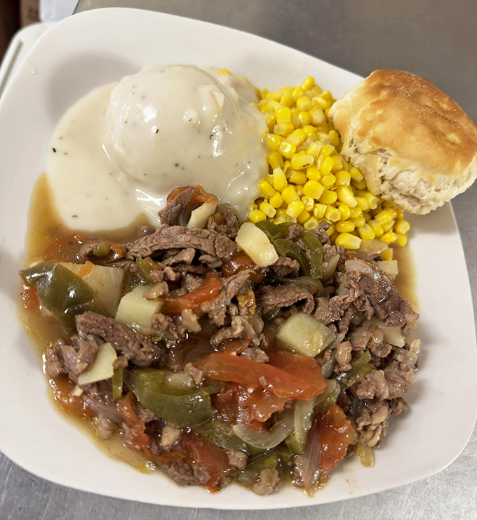 "Holy cow!" This steak ranchero is a flavor fiesta on a plate, proving that Goodland knows how to do beef right.