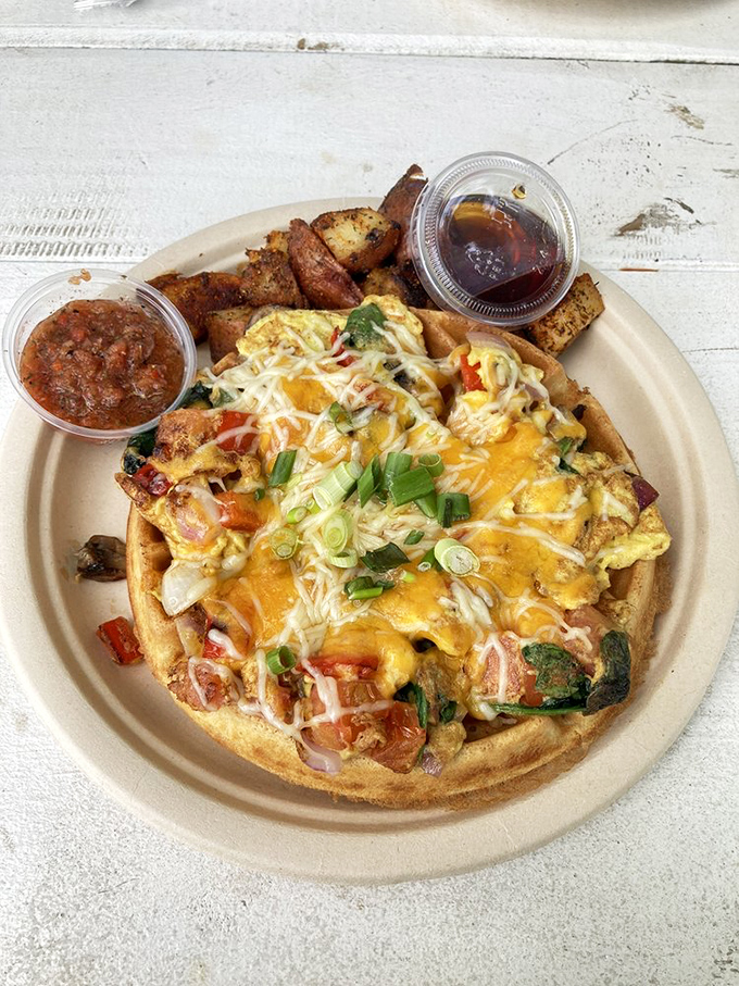 Pizza for breakfast? Waffle for dinner? Why not both? This creative combo is breaking all the rules.