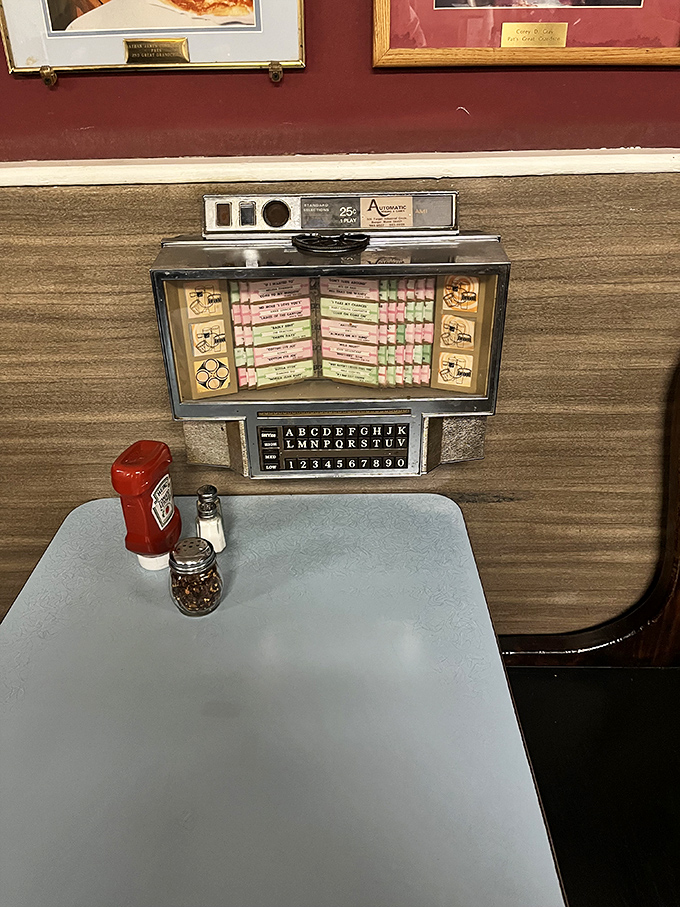 "Where every meal comes with a side of local history!" These wall decorations tell the story of Pat's and Orono, serving up a slice of nostalgia with every visit.