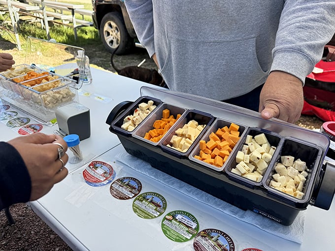 Say cheese and smile! This sampler tray is a dairy lover's dream, offering more variety than a Wisconsin accent.