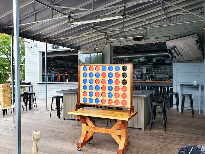 Giant Connect Four: because sometimes you need a break from screens to remember the simple joy of dropping plastic discs and outsmarting your friends.