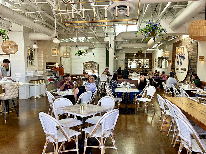 Happy diners at JoJo's: proof that breakfast is the most important meal of the day, and the most fun. Forks up, let's eat!