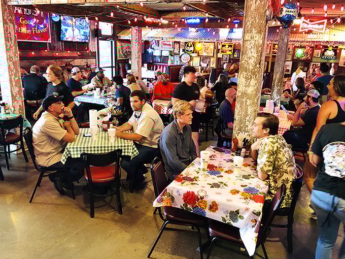 Where everybody knows your name (or at least your chicken order)! Champy's bustling dining room is where strangers become friends over shared plates and stories.