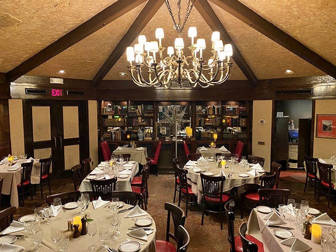 Chandeliers and chair affairs! This dining area isn't just a room, it's a stage where the drama of dinner unfolds nightly.