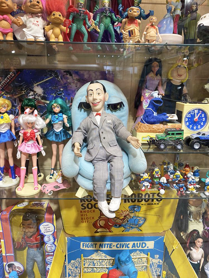 It's a small world after all! This eclectic mix of dolls and figurines is like a United Nations assembly of playtime.