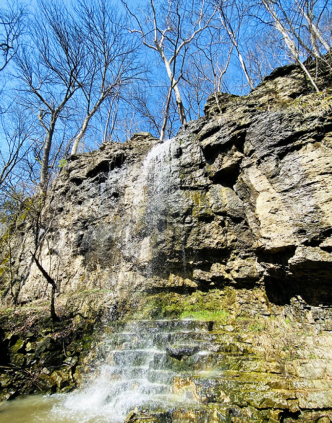 "Waterfall wanderlust: Where every drop tells a story of geological drama millions of years in the making."