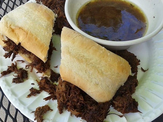 Behold, the French dip of champions! This sandwich is ready to take you on a flavor-packed journey, no passport required.