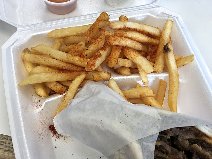 Fries that could make a Frenchman weep with joy. Crispy, golden, and seasoned to perfection &ndash; resistance is futile!