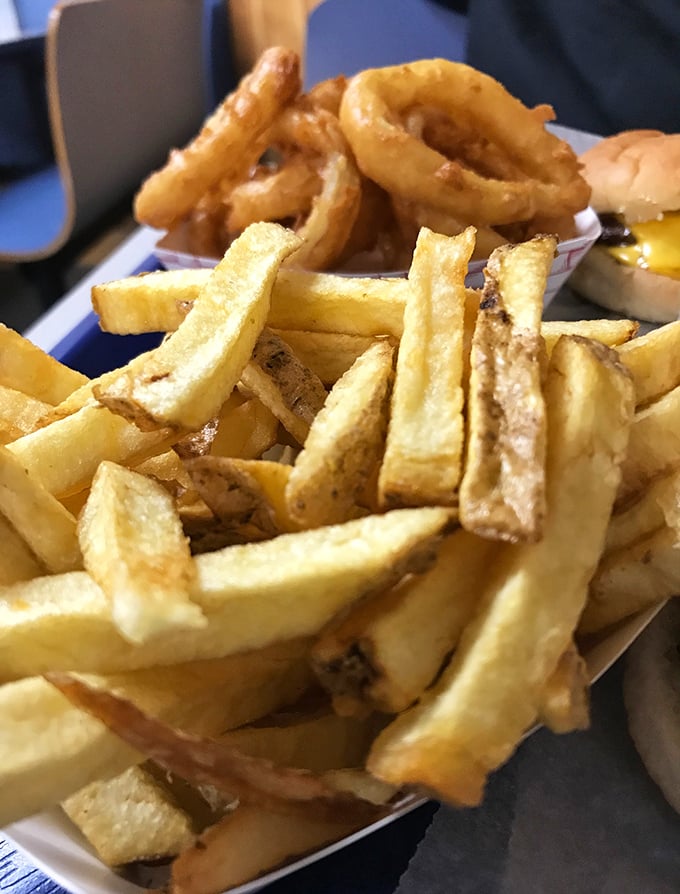 Fry, oh my! These golden beauties are the perfect sidekick to your burger adventure &ndash; crispy, salty, and utterly irresistible.