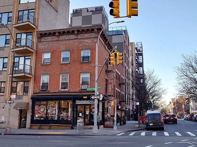 Where brick meets sugar brick. This corner of Brooklyn is sweeter than a Barbra Streisand ballad, and twice as iconic.