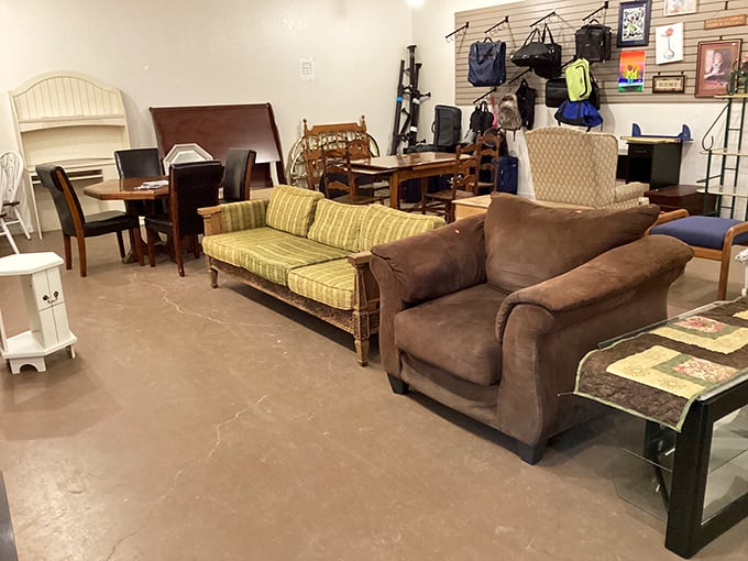 Sofa, so good! This furniture free-for-all is where mid-century modern meets "I remember Grandma had one just like that!"