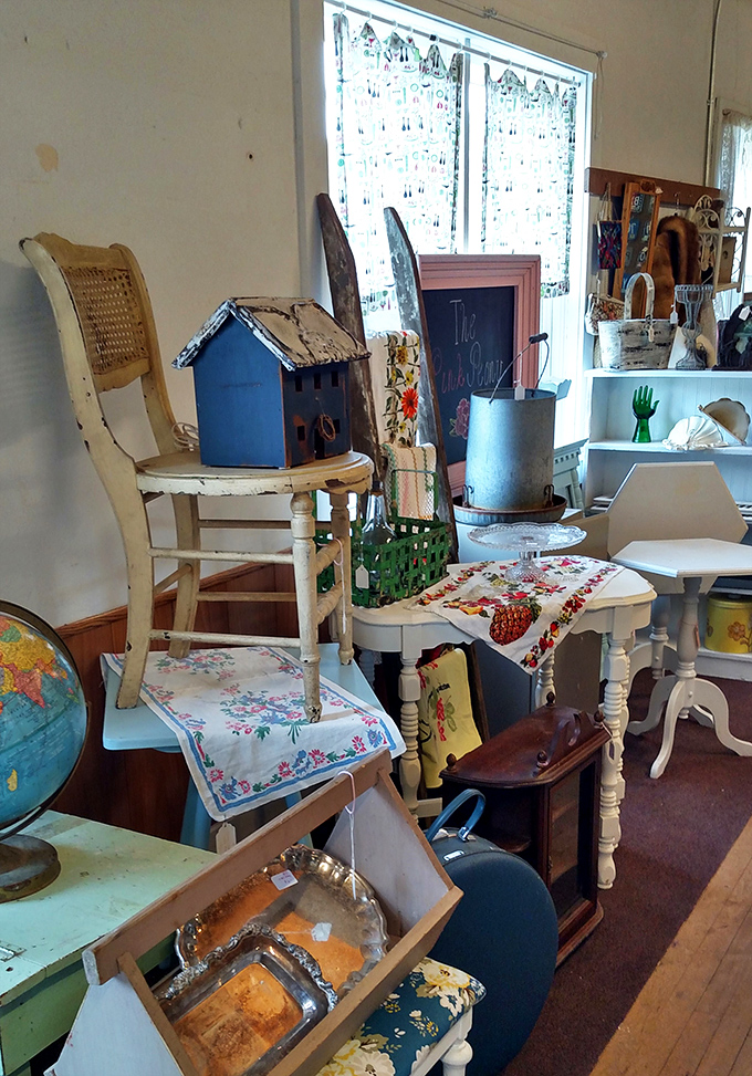 "It's not clutter, it's curated chaos!" This eclectic mix of furniture and knick-knacks is like your eccentric aunt's living room &ndash; in the best way possible.