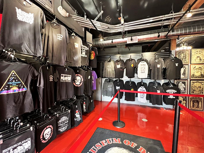 Deadly fashion, anyone? This gift shop is where "drop-dead gorgeous" takes on a whole new meaning. Funeral chic is so in this season.