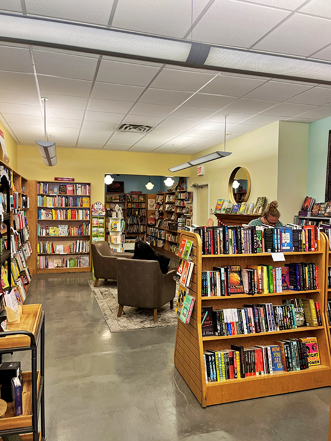 "Welcome to the heart of City Lit! This cozy corner is where book magic happens. It's like Hogwarts, but with fewer owls and more paperbacks."