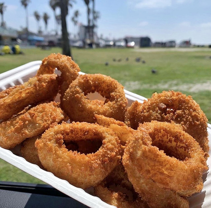 Crispy, golden rings of joy! These onion rings aren't just a side dish, they're edible jewelry for your taste buds.