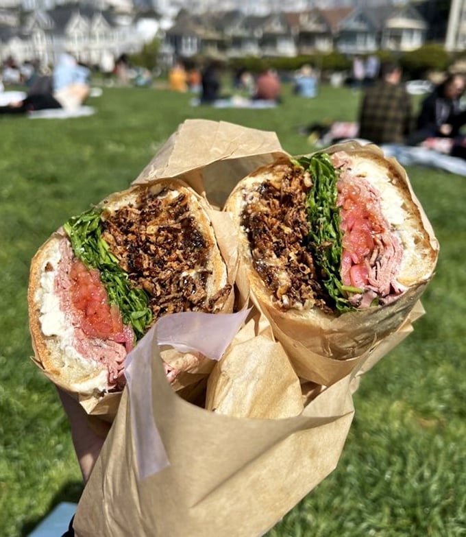 Roast beef perfection! This sandwich is stacked higher than San Francisco rent prices, but infinitely more satisfying.