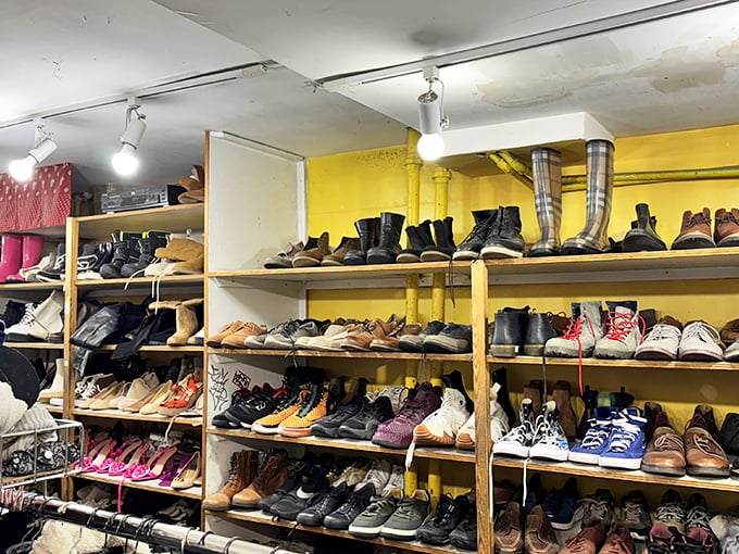 Shoe lovers, prepare to lose your soles! This footwear feast is like Cinderella's closet, if Cinderella were a hip New Yorker.