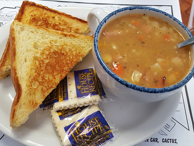 Soup's on! This steaming bowl of goodness is like a warm hug for your insides. Pair it with that golden toast for the ultimate comfort food combo.