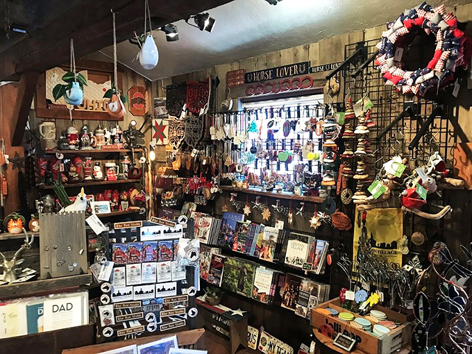 Souvenir central! From kitschy keychains to local libations, this corner is a one-stop shop for all your "Remember that time in Columbus?" needs.