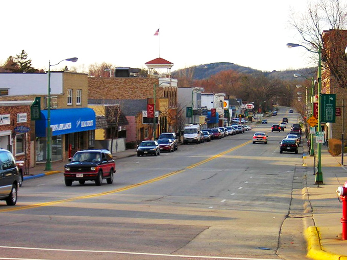 Lodi's main drag: where every storefront has a story and every parking spot is prime real estate. Small town, big personality!