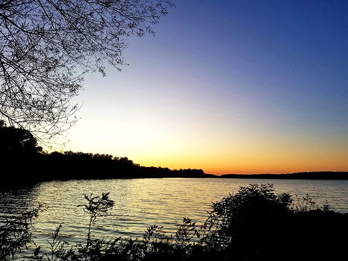 Nature's grand finale! As the sun takes its final bow, Cowan Lake puts on a light show that would make Broadway jealous. Talk about going out with a bang!