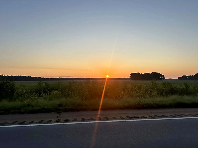 Nature's own light show: where the sun takes its final bow of the day. No tickets required for this spectacular performance.
