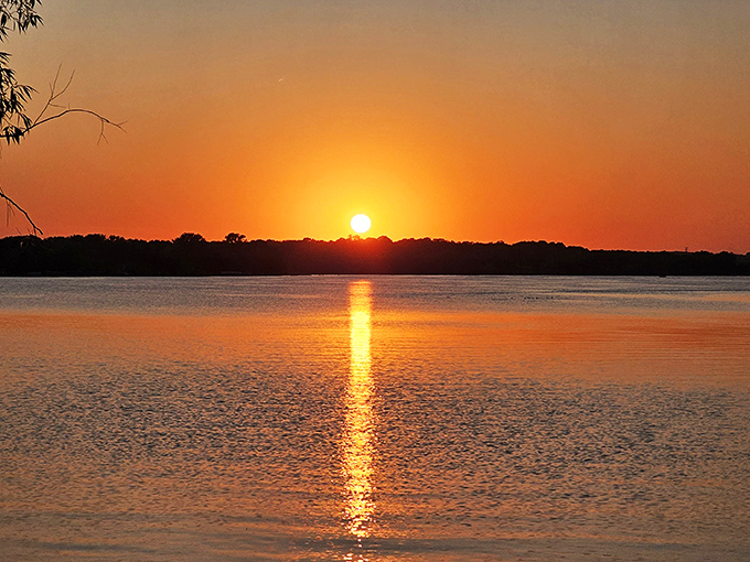 Sunset over Medicine Lake: Nature's way of saying, 'You betcha it's beautiful here!