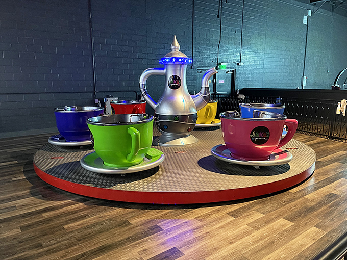 Spin me right round, baby! These teacups are what happens when Alice in Wonderland meets Disneyland, with a splash of Vegas thrown in for good measure.