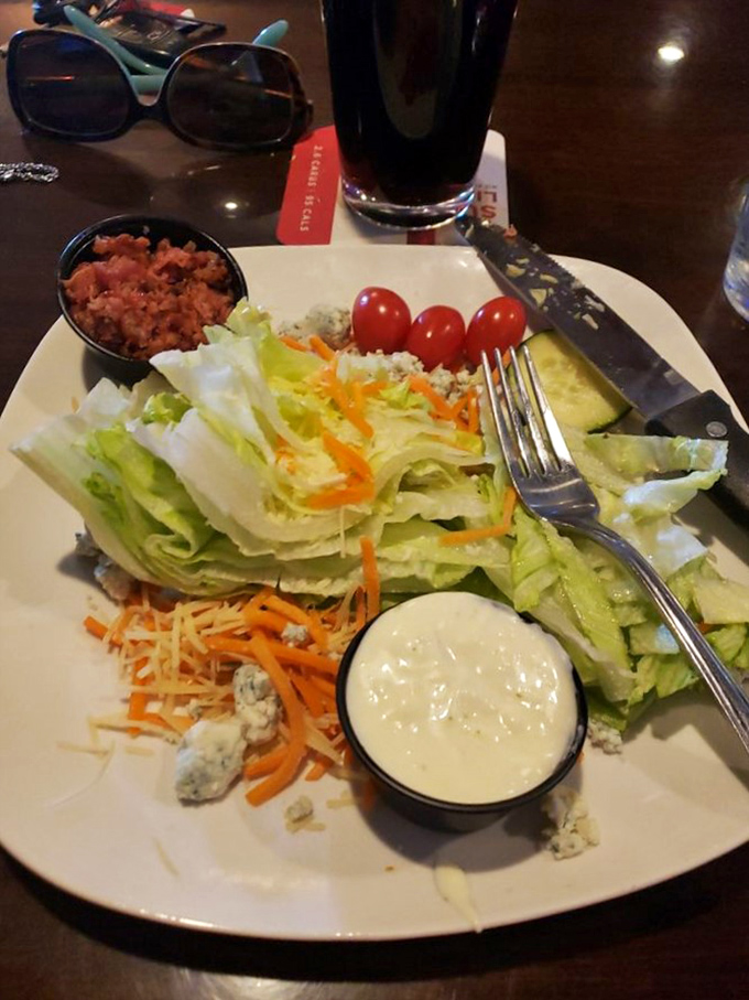 Crisp, cool, and loaded with flavor! This wedge salad is like a refreshing iceberg in a sea of hearty steaks &ndash; the Titanic wishes it hit this instead.