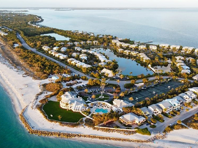 Boca Grande: Where the houses are as pretty as the views. Boca Grande's upscale charm is on full display in this aerial shot.