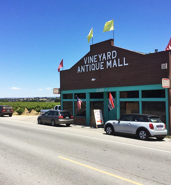 Rustic charm on the outside, treasure trove on the inside. It's like a Tardis for antique lovers!