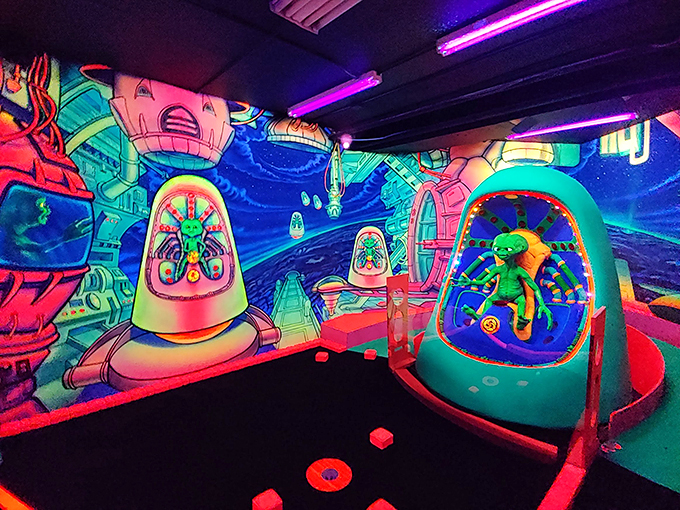 "E.T., meet modern art." This trippy tableau looks like what would happen if Pixar and Salvador Dalí collaborated on a space odyssey.