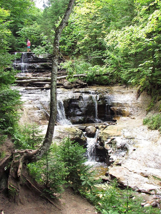 Perched atop Sable Falls, feeling on top of the world. Who needs a corner office when you've got this view?