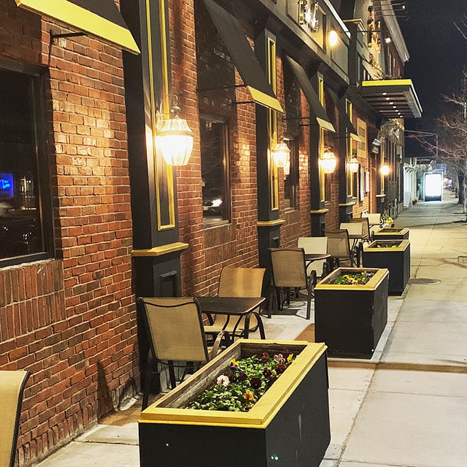 Alfresco dining with a side of people-watching. The perfect spot to see and be seen while savoring your steak.