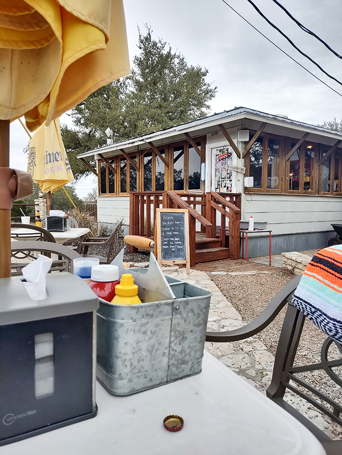 Outdoor seating that's more inviting than grandma's porch on a summer evening. Time to kick back, Texas-style!