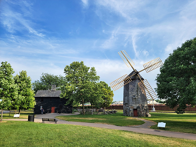 Windmill wonderland: No giants here, just a slice of pastoral perfection that Don Quixote would mistake for his old stomping grounds.