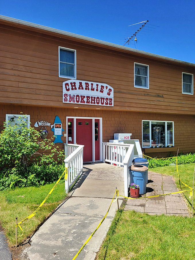 The house that smoke built! Charlie's Smokehouse: where fish go to fulfill their destiny and humans go to find culinary bliss.