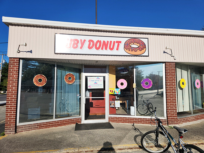 Donut judge a book by its cover! Ruby Donut's exterior might be simple, but inside lies a world of sugary wonders.