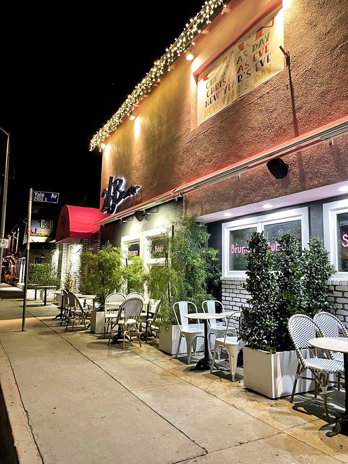 As night falls, 26 Beach transforms into a twinkling oasis of flavor. The perfect spot for a midnight snack... at 8 PM.