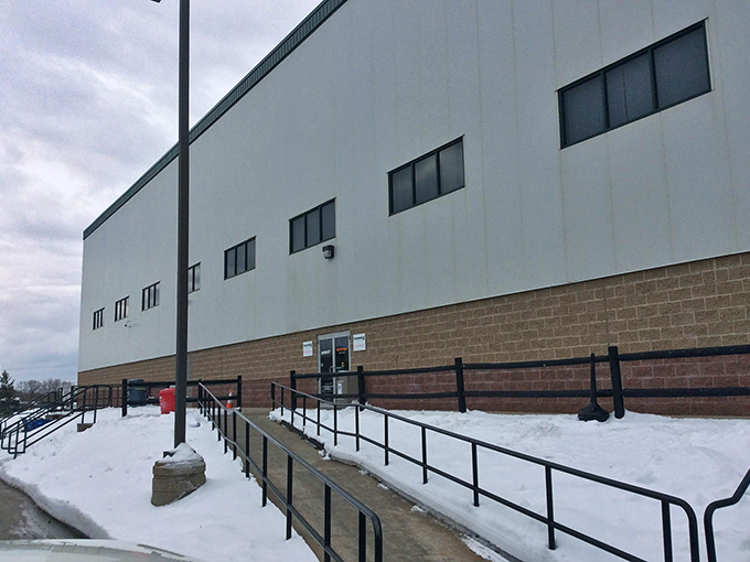 Winter wonderland or bargain hunter's paradise? This Goodwill outlet's unassuming exterior hides a treasure trove of thrifty delights inside.