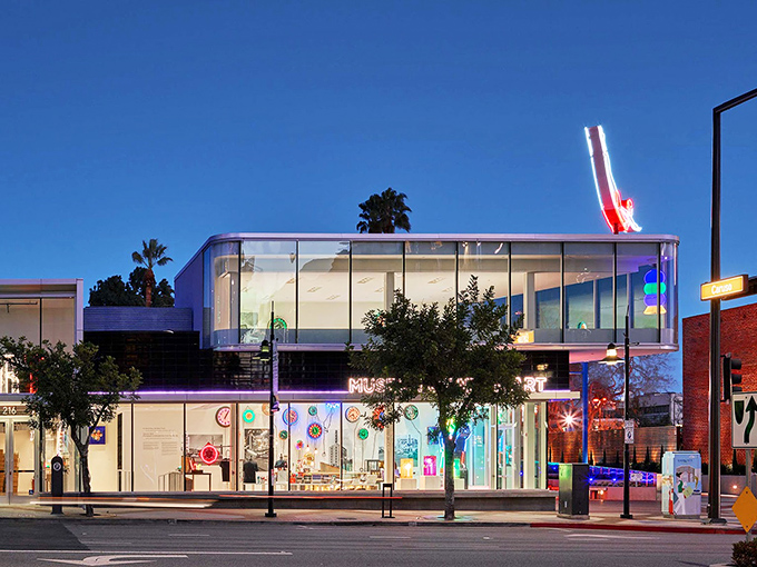 Lights, camera, attraction! The Museum of Neon Art's exterior is a showstopper, beckoning passersby into its radiant realm.